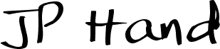 JP Hand Slanted font