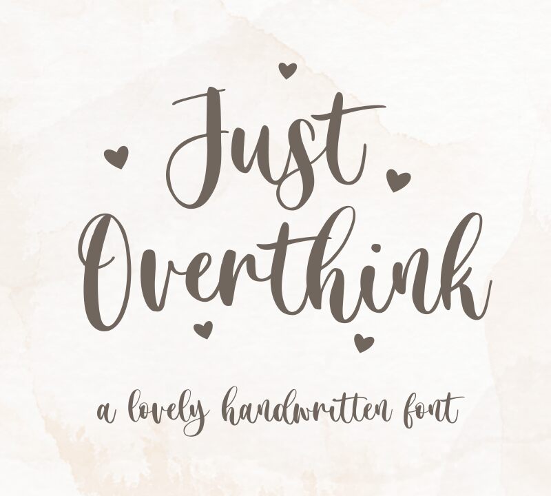 Just Overthink Font just-overthink-font