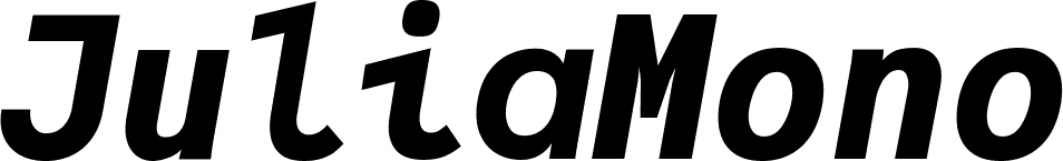 JuliaMono BlackItalic font