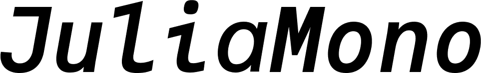 JuliaMono BoldItalic font
