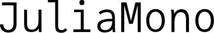 JuliaMono Bold font