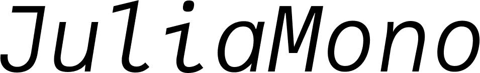 JuliaMono LightItalic font | Fonts2u.com