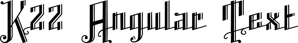 K22 Angular Text font
