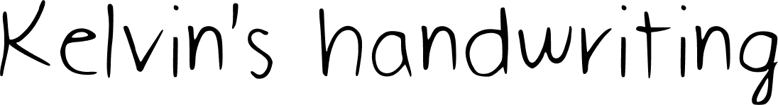 Kelvin's handwriting Medium font | Fonts2u.com