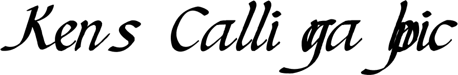 Ken's Calligraphic font