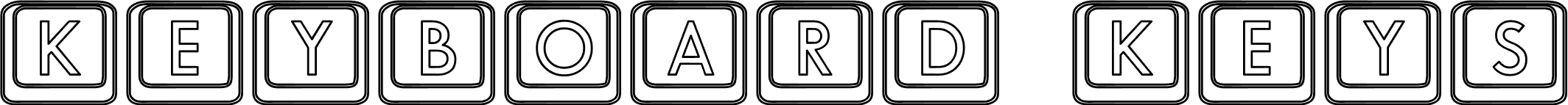 Keyboard KeysHo Hollow font