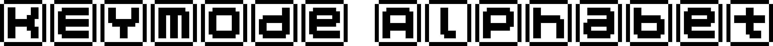 KEYmode Alphabet font