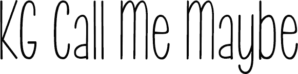 KG Call Me Maybe font