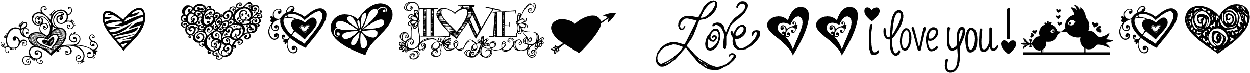 KG Heart Doodles font | Fonts2u.com