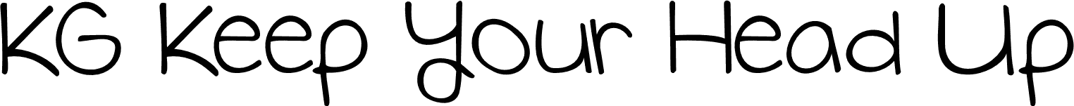 KG Keep Your Head Up font | Fonts2u.com