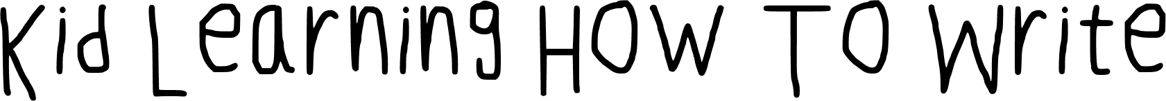 Kid Learning How To Wri Regular font | Fonts2u.com