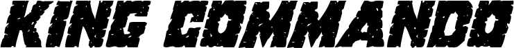 King Commando Condensed Italic font | Fonts2u.com