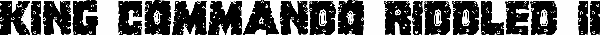 King Commando Riddled II Regular font | Fonts2u.com