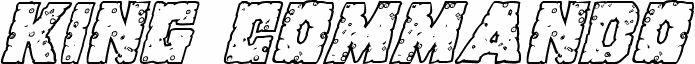 King Commando Condensed Italic font | Fonts2u.com