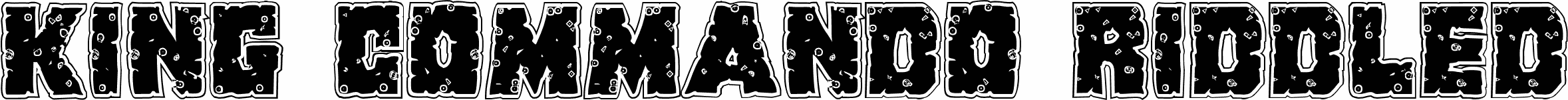 King Commando Riddled Regular font | Fonts2u.com