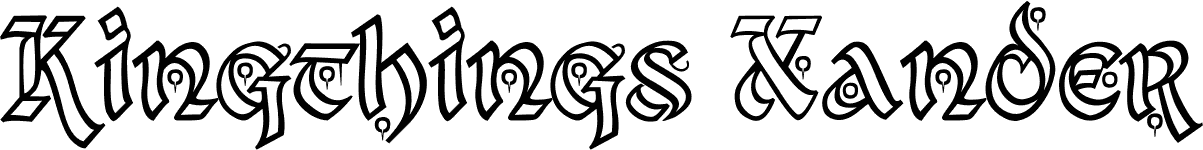 Kingthings Xander Outline font | Fonts2u.com