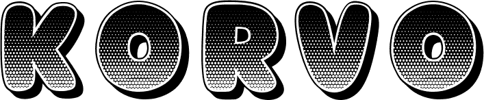 Korvo Hollow Regular font | Fonts2u.com
