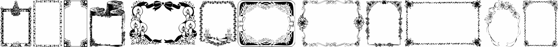 KR Christmas Frames font | Fonts2u.com