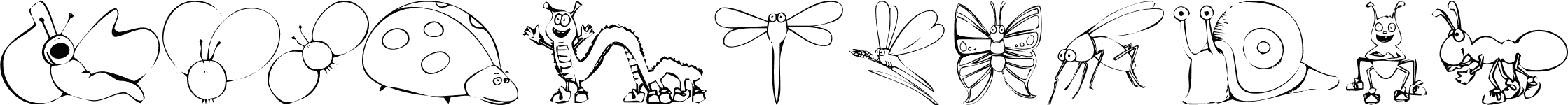 KR Cute As A Bug font | Fonts2u.com