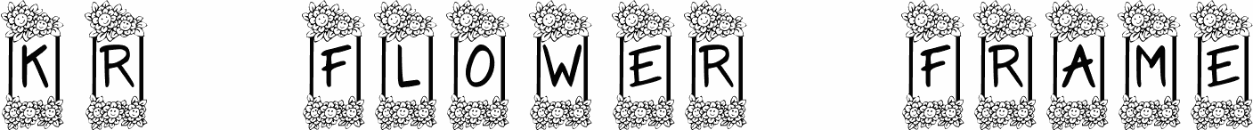 KR Flower Frame font | Fonts2u.com