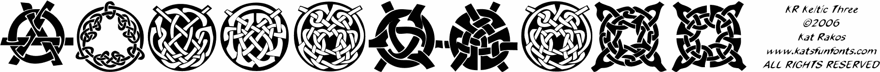 KR Keltic Three font