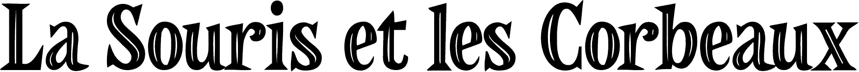 La Souris et les Corbeaux font | Fonts2u.com