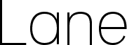 Lane - Upper font