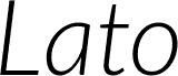 Lato Light font