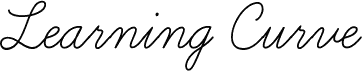 Learning Curve Dashed font