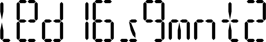 LED 16 Segment 2 font