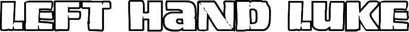 Left Hand Luke Bold Outline Italic font