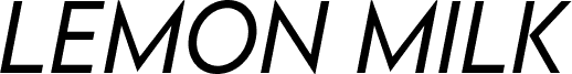 LEMON MILK Bold font