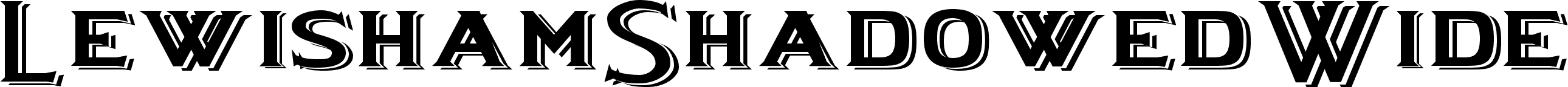 LewishamShadowedWide font | Fonts2u.com