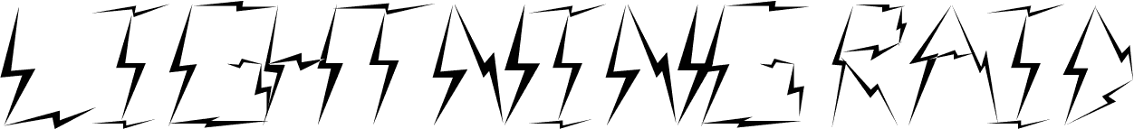 Lightning raid font