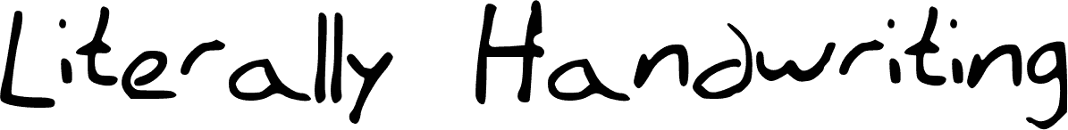 Literally Handwriting font | Fonts2u.com