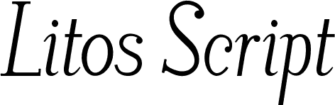 LitosScript-Italic font