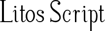 LitosScript-Italic font