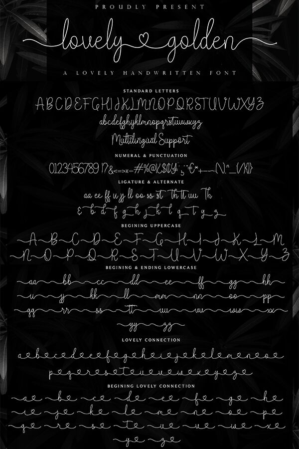 lovely golden font