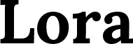 Lora font