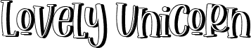 Lovely Unicorn Outline font | Fonts2u.com