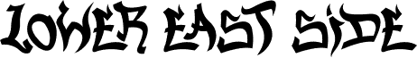 Lower East Side Bold font