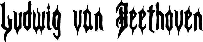 Ludwig van Beethoven font