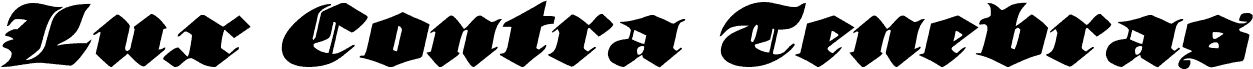Lux Contra Tenebras 3D font