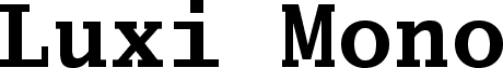 Luxi Mono Regular font