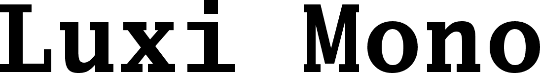 Luxi Mono Bold font