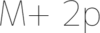 M+ 2p bold font
