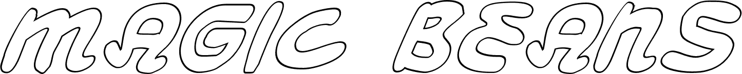 Magic Beans Outline Italic font | Fonts2u.com