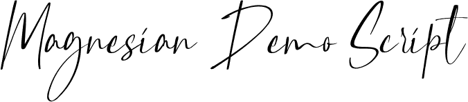 Magnesian Demo Script font | Fonts2u.com