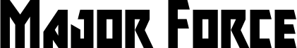 Major Force 3D font