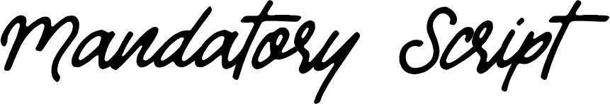 Mandatory Script Font
